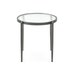Gatsby Gunmetal Side Table Round 48cm Fluted Glass End Table Mid ...