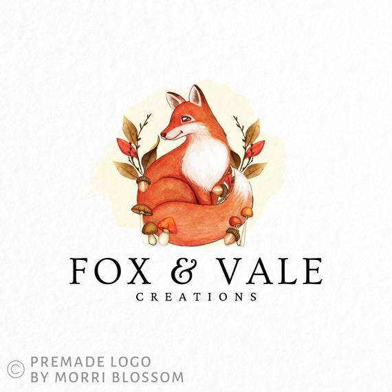Premade Logo Fox Logo Fall Logo Woodland Logo Fall | Etsy