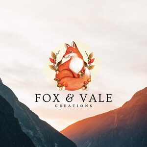 Premade Logo Fox Logo Fall Logo Woodland Logo Fall Autumn Logo Vulpine ...