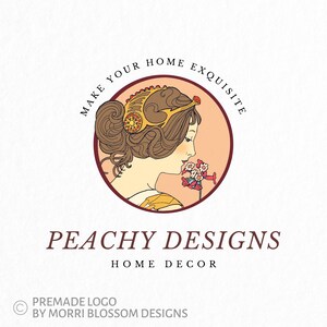 Premade Logo Alphonse Mucha Logo Art Nouveau Logo | Etsy
