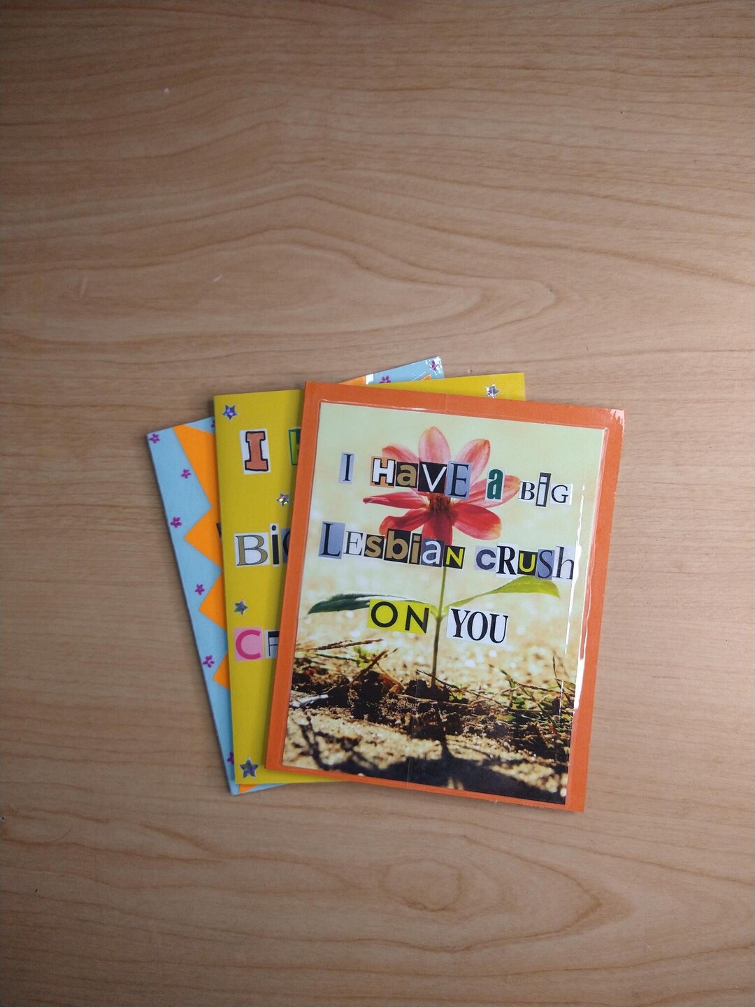 I Have A Big Lesbian Crush on You, Collage Greeting Card - Etsy