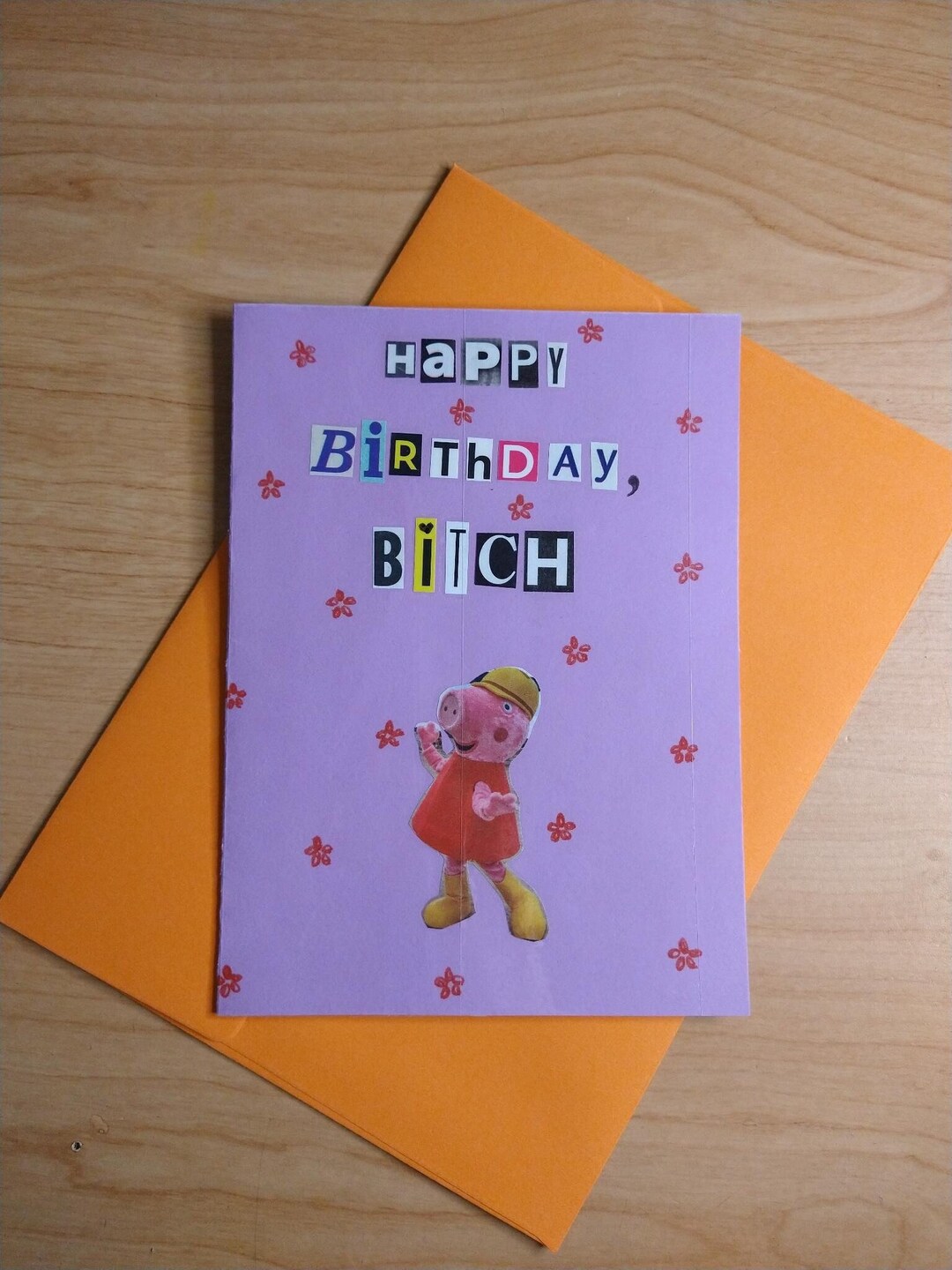Happy Birthday Bitch, Peppa Greeting Card - Etsy