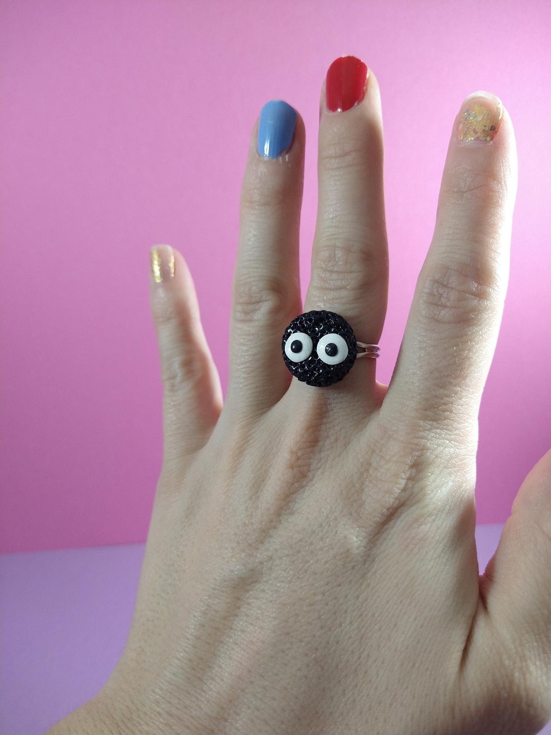 Soot Sprite Rings Adjustable Susuwatari Rings - Etsy