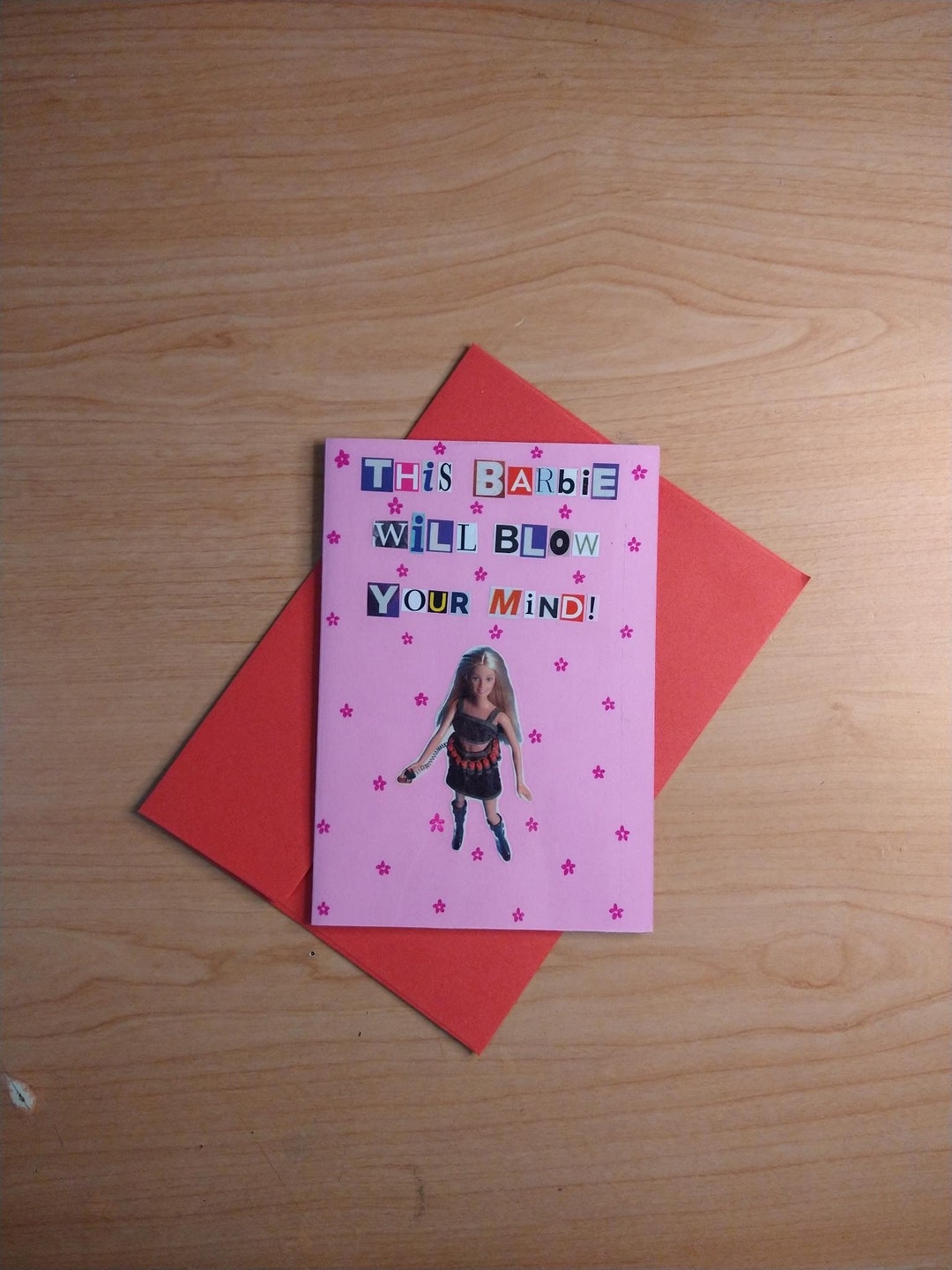 This Barbie Will Blow Your Mind Collage Greeting Card - Etsy