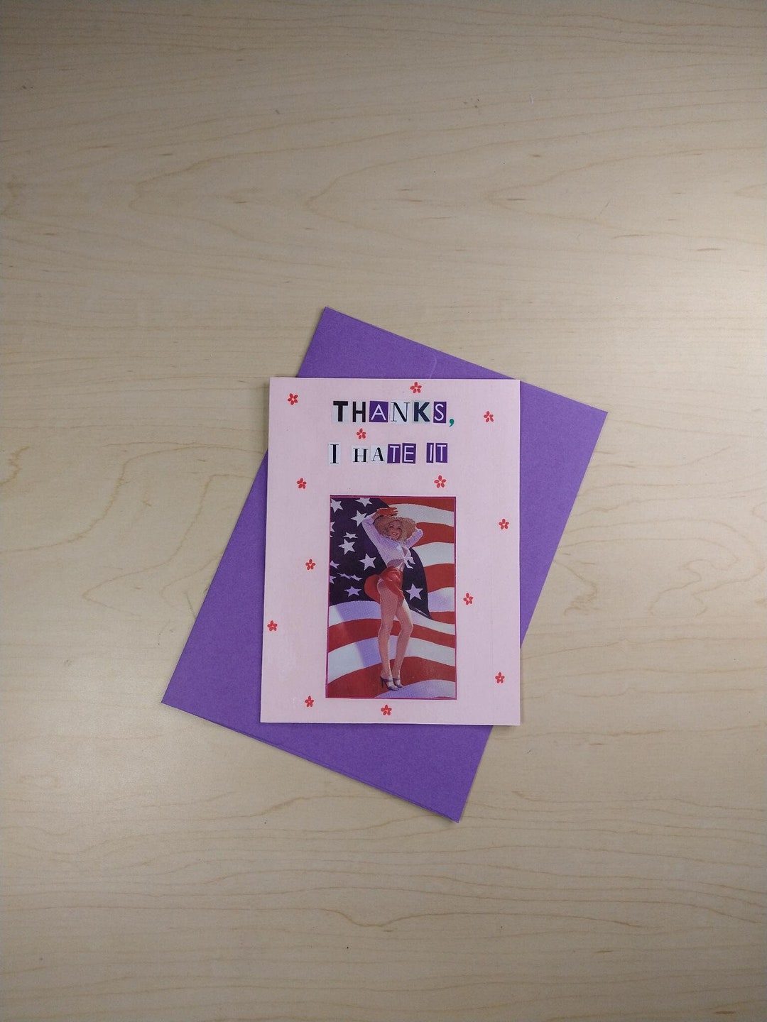 Thanks I Hate It, Collage Greeting Card - Etsy