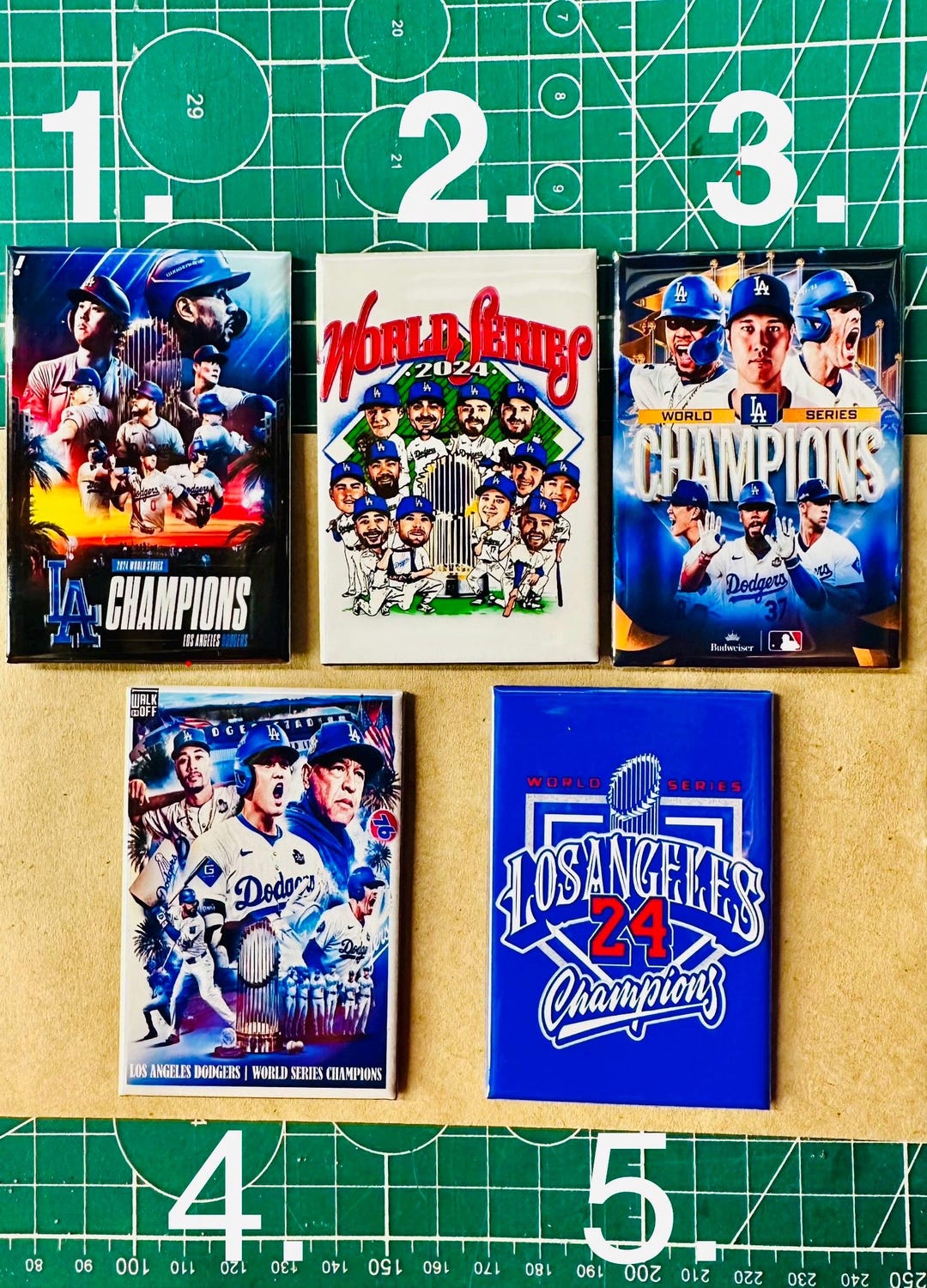 2x3 Inch 2024 World Series Champions Los Angeles Dodgers Magnets - Etsy