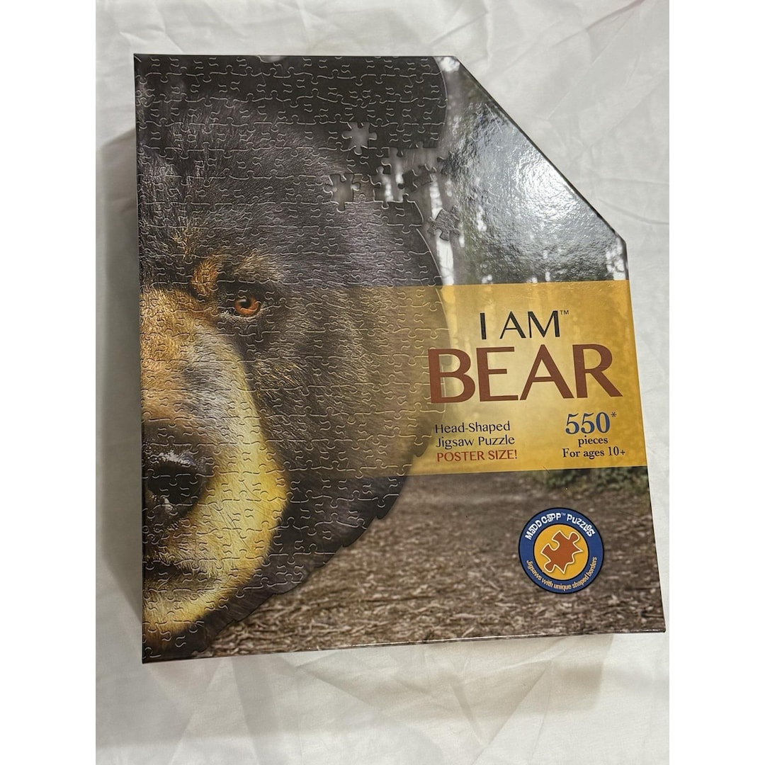 I Am Bear Head Shaped Jigsaw Puzzle 550 Pcs by Madd Capp 27" X 26" - Etsy