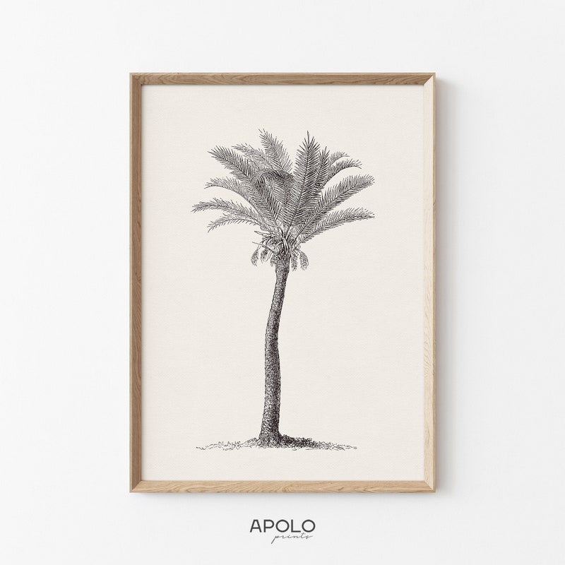 Blue Palm Print - Etsy