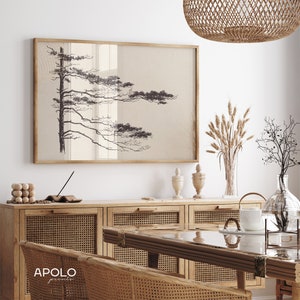 Pine Tree Branch No. 2, Printable Tree Art, Vintage Tree Sketch ...