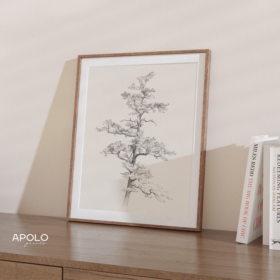 Tree Drawing No. 1 Printable Tree Wall Art Vintage Tree - Etsy