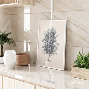 Azarole Tree Sketch Print, Printable Tree Art, Vintage Drawing Enhanced ...