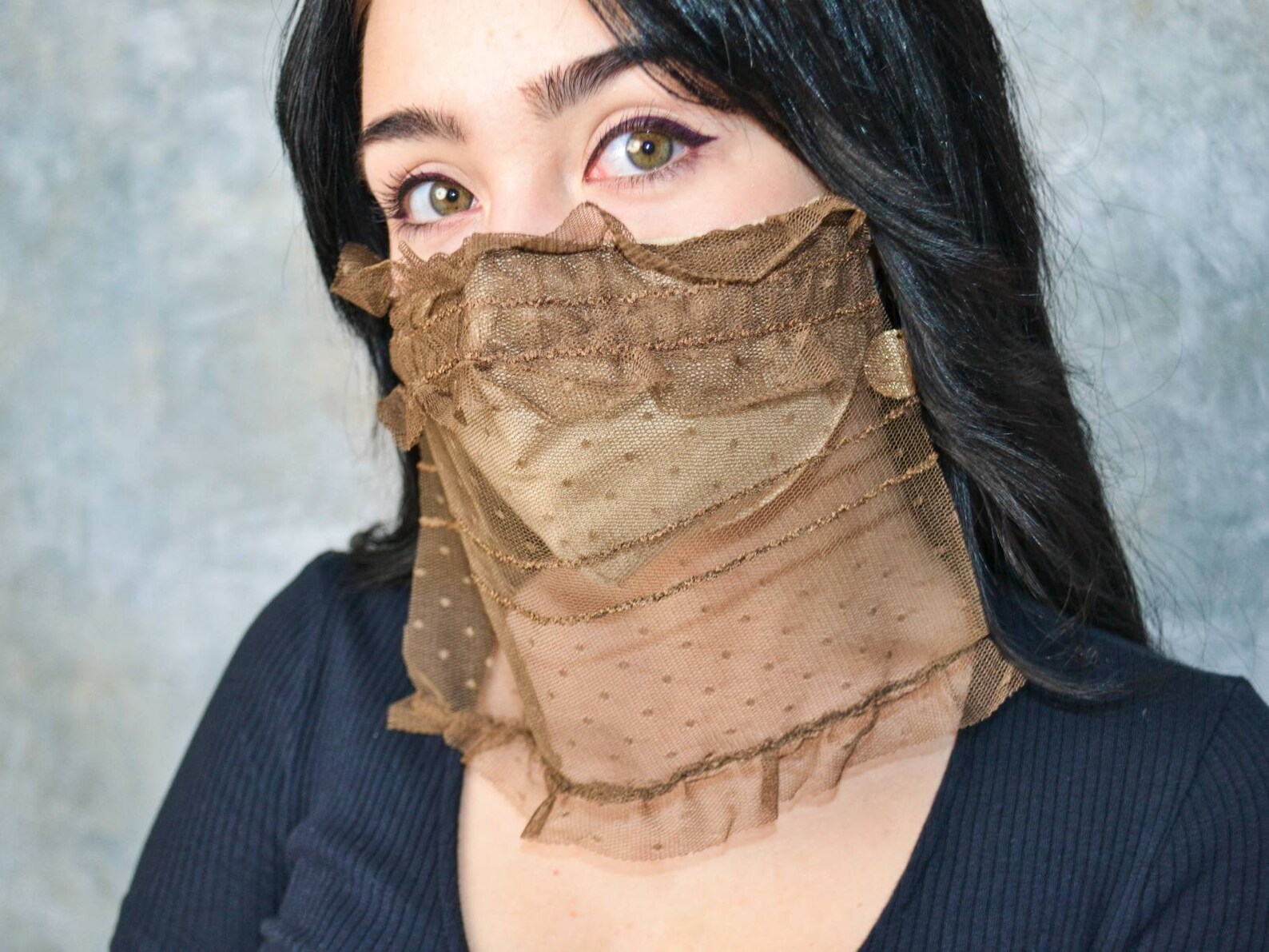 Boho Veil Face Mask/ Fancy Vintage Face Mask with Nose Wire/ | Etsy