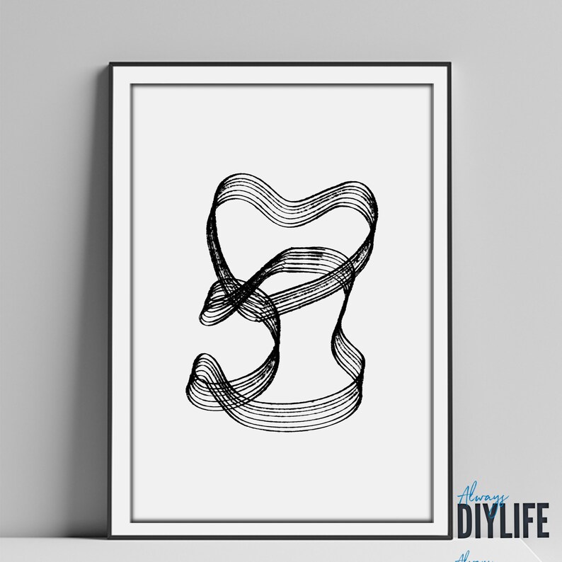 SET of 3 Line Drawing Artline Drawing Printg5-multi - Etsy