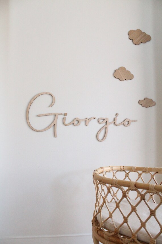 Wooden Wall Name or Door Sign Nursery Decor Personalised - Etsy Australia