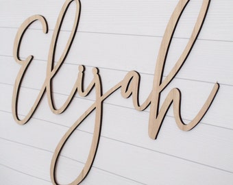 Wooden Personalised Wall Plaque Round ANY Name Wall Hanging - Etsy ...