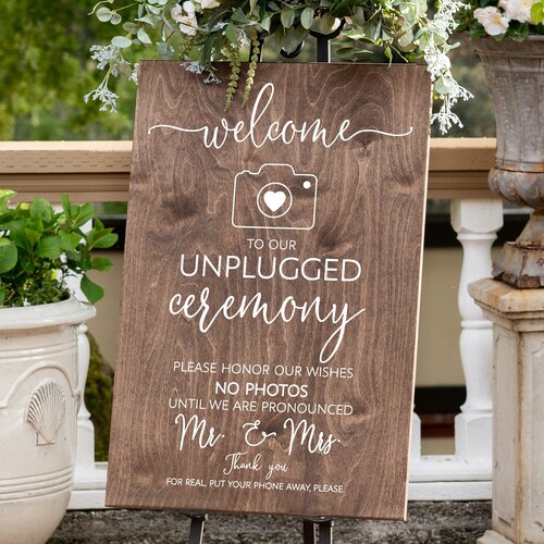 Unplugged Wedding Sign Unplugged Ceremony Sign Vertical - Etsy