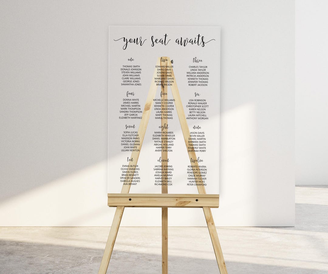 Personalized Seating Chart - Acrylic Table Seating Chart - We Saved You ...