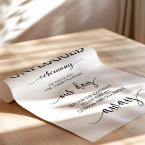 Unplugged Wedding Sign - Unplugged Ceremony Sign - Vertical Wooden ...