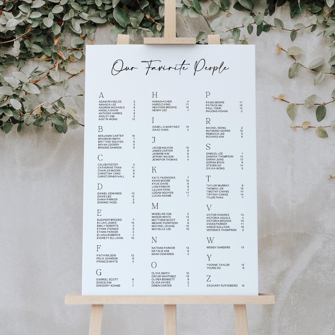Personalized Seating Chart - Acrylic Table Seating Chart - We Saved You ...