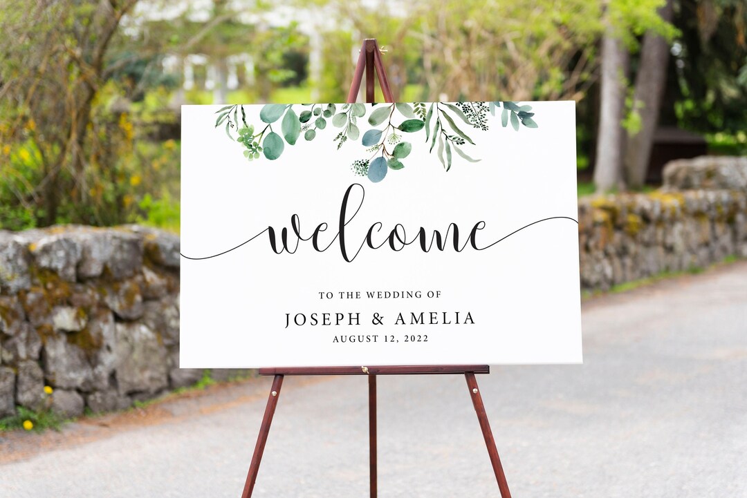 Wedding Welcome Sign - Welcome to the Wedding Sign - Personalized ...