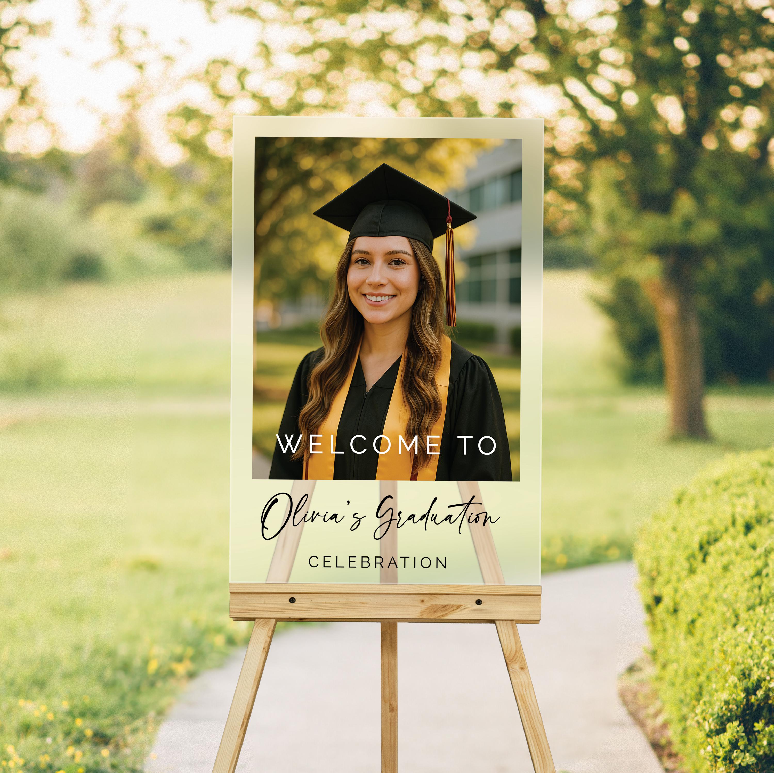 Graduation Party Sign - Photo Graduation Welcome Sign - Graduation ...