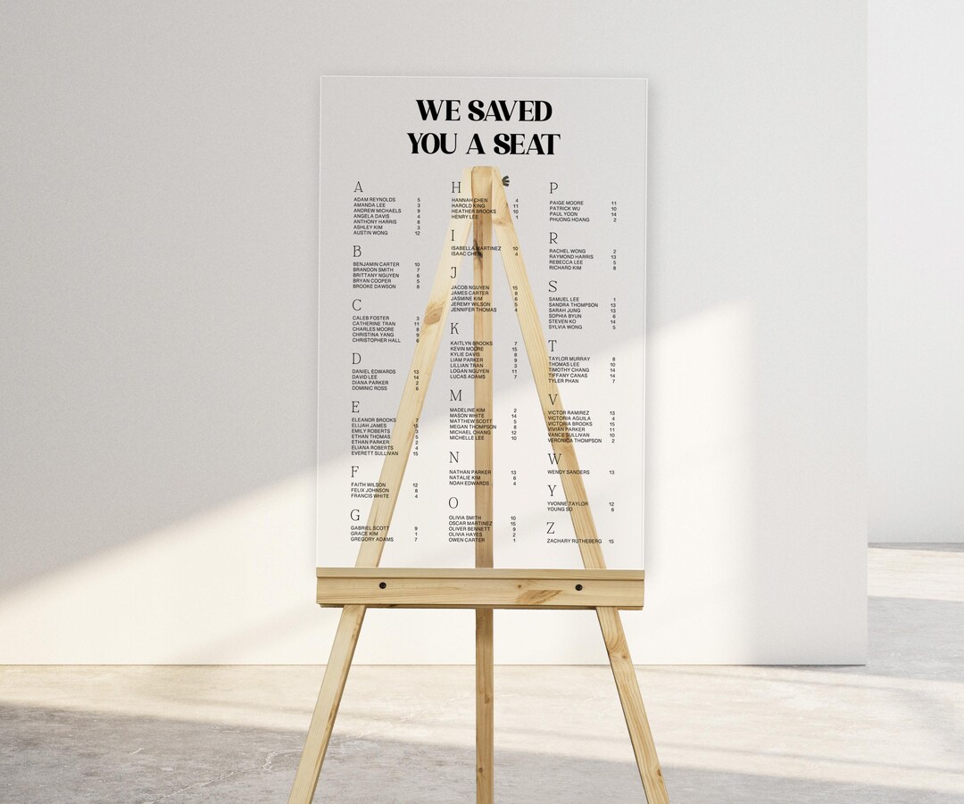 Personalized Seating Chart - Acrylic Table Seating Chart - We Saved You ...
