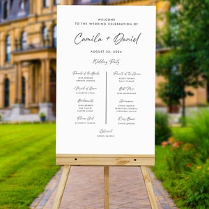 Bridal Party Sign Wedding Welcome Sign Wedding Celebration Signage ...