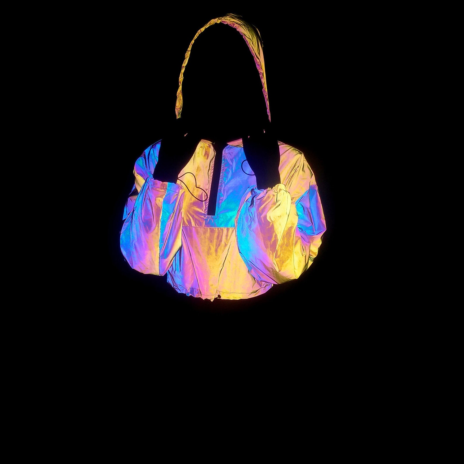 Women's Black Rainbow Reflective fish Scale - Etsy