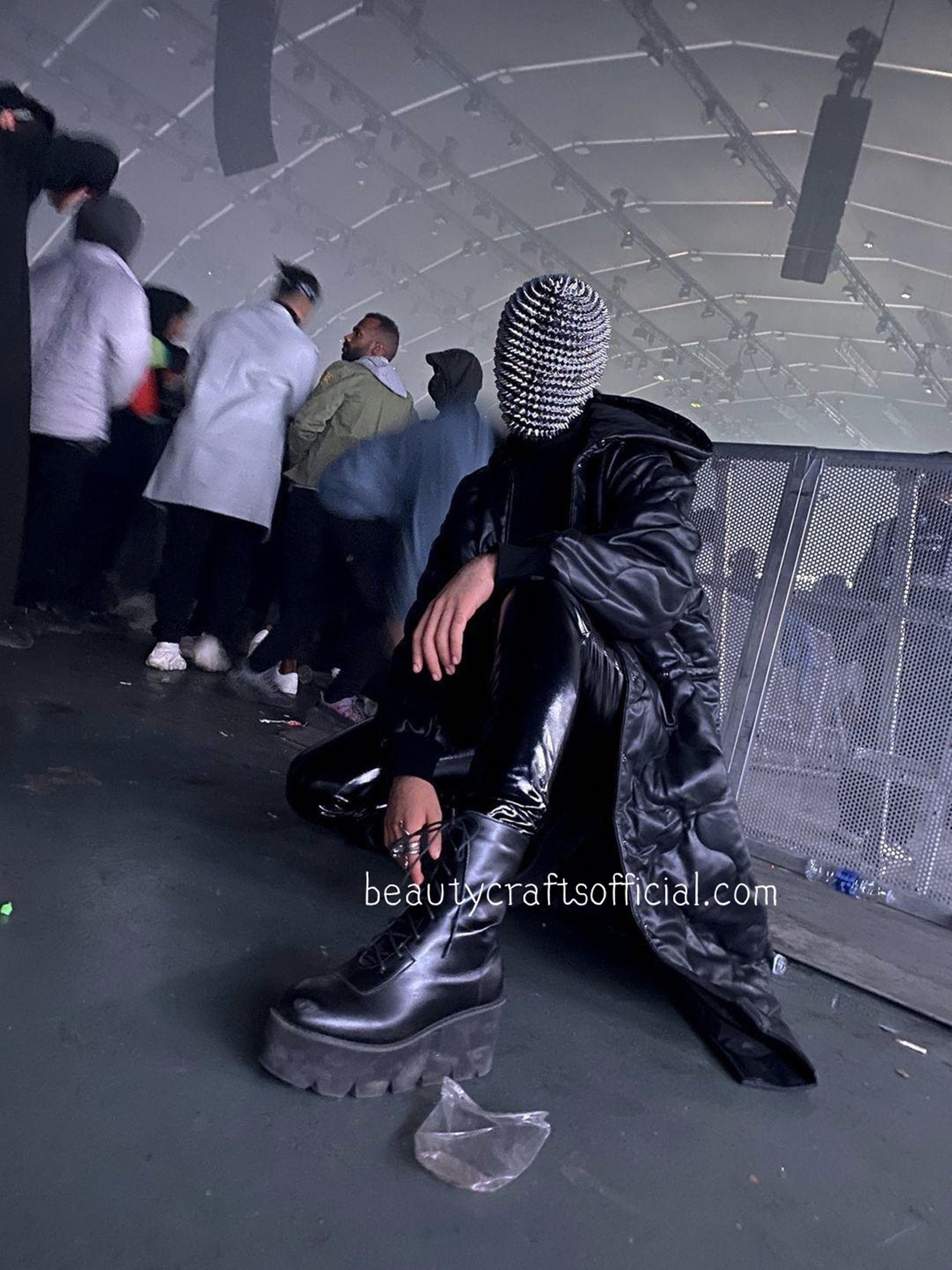 Black Full Face Studded Spike Mask Halloween Full Coverage - Etsy Australia