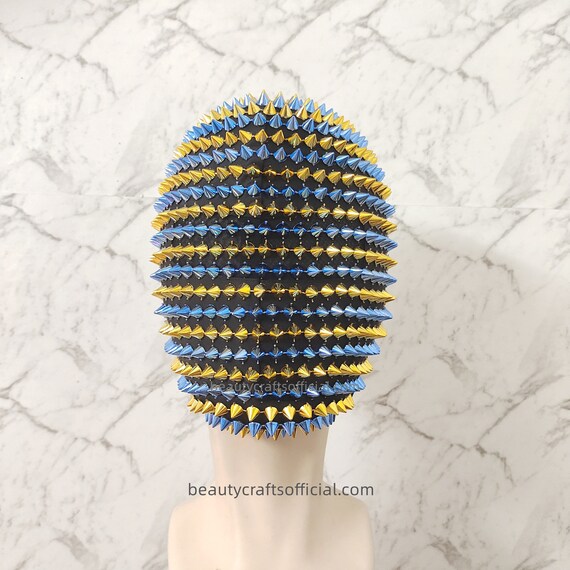 Double Color Full Face Studded Spike Mask Halloween Full - Etsy