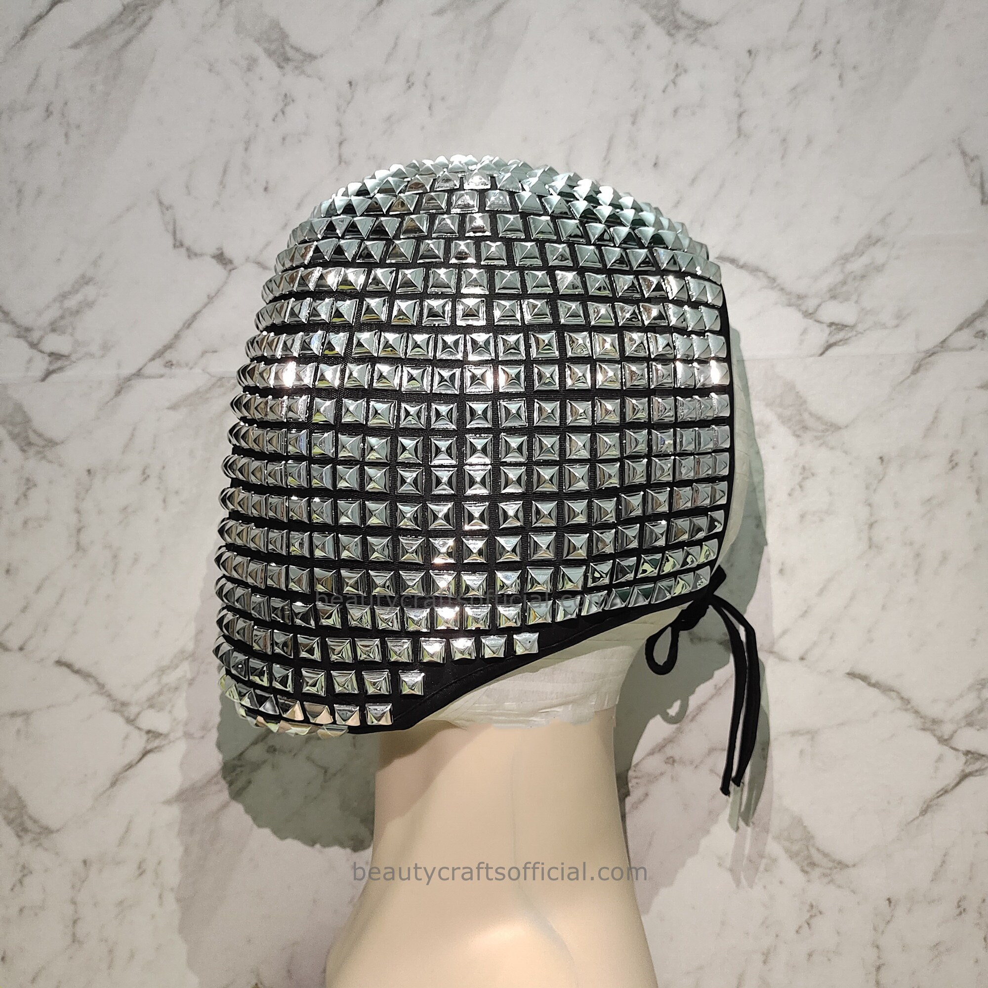 Silver Spike Full Face Jewel Mask Handmade Full Coverage - Etsy