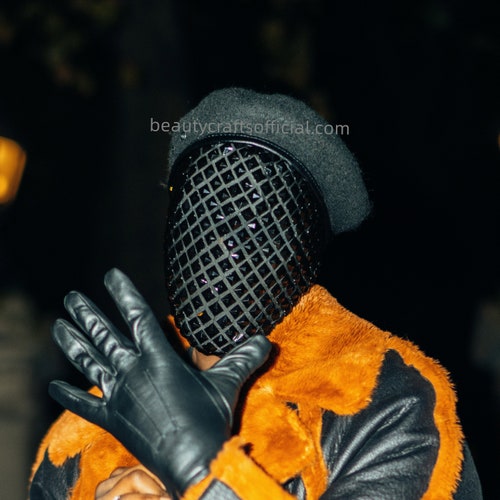 Unique Design Full Face Square Jewel Mask Handmade Full - Etsy