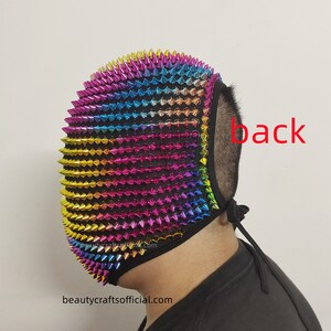 Silver Full Face Spike Mask, Handmade Full Coverage Haute Couture Mask ...