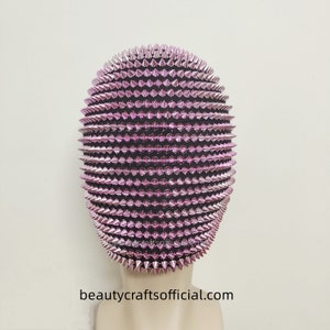 Silver Full Face Spike Mask, Handmade Full Coverage Haute Couture Mask ...