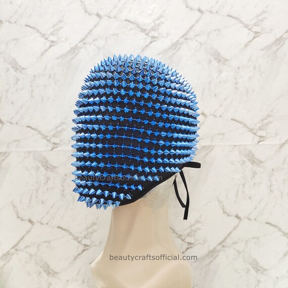 Blue Full Face Spike Mask Handmade Full Coverage Haute - Etsy