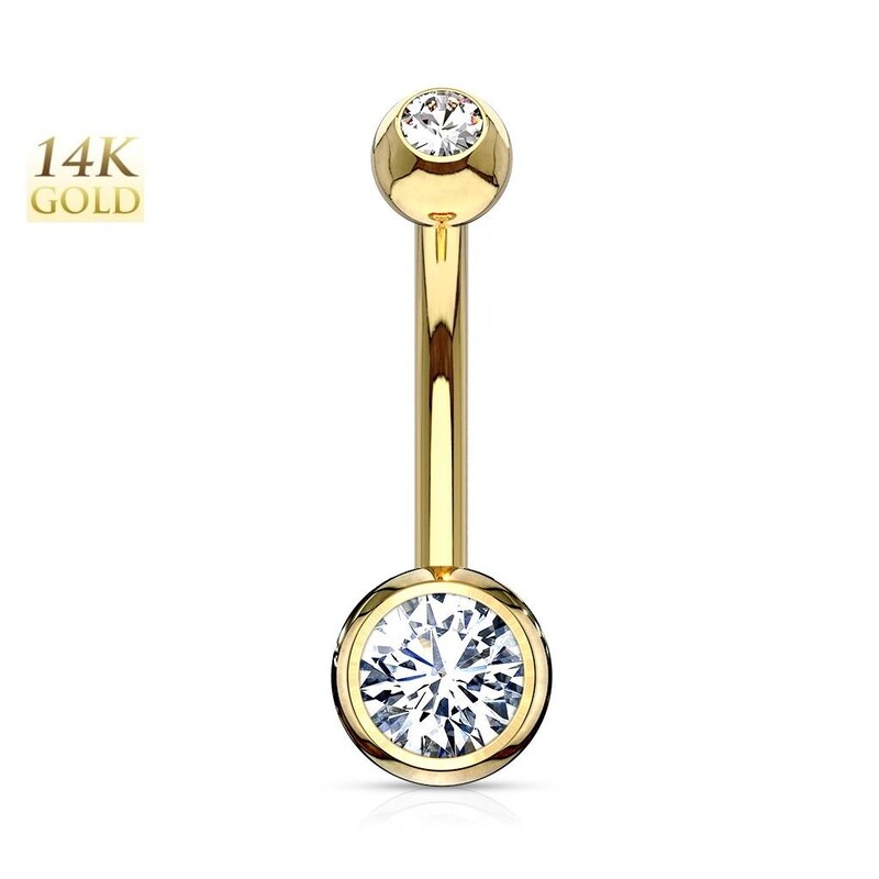 Gold Navel Ring - Etsy