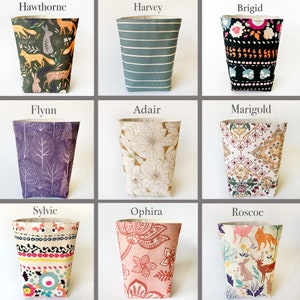 Boho Fabric Basket | Reversible Canvas Storage & Organizer Bin ...