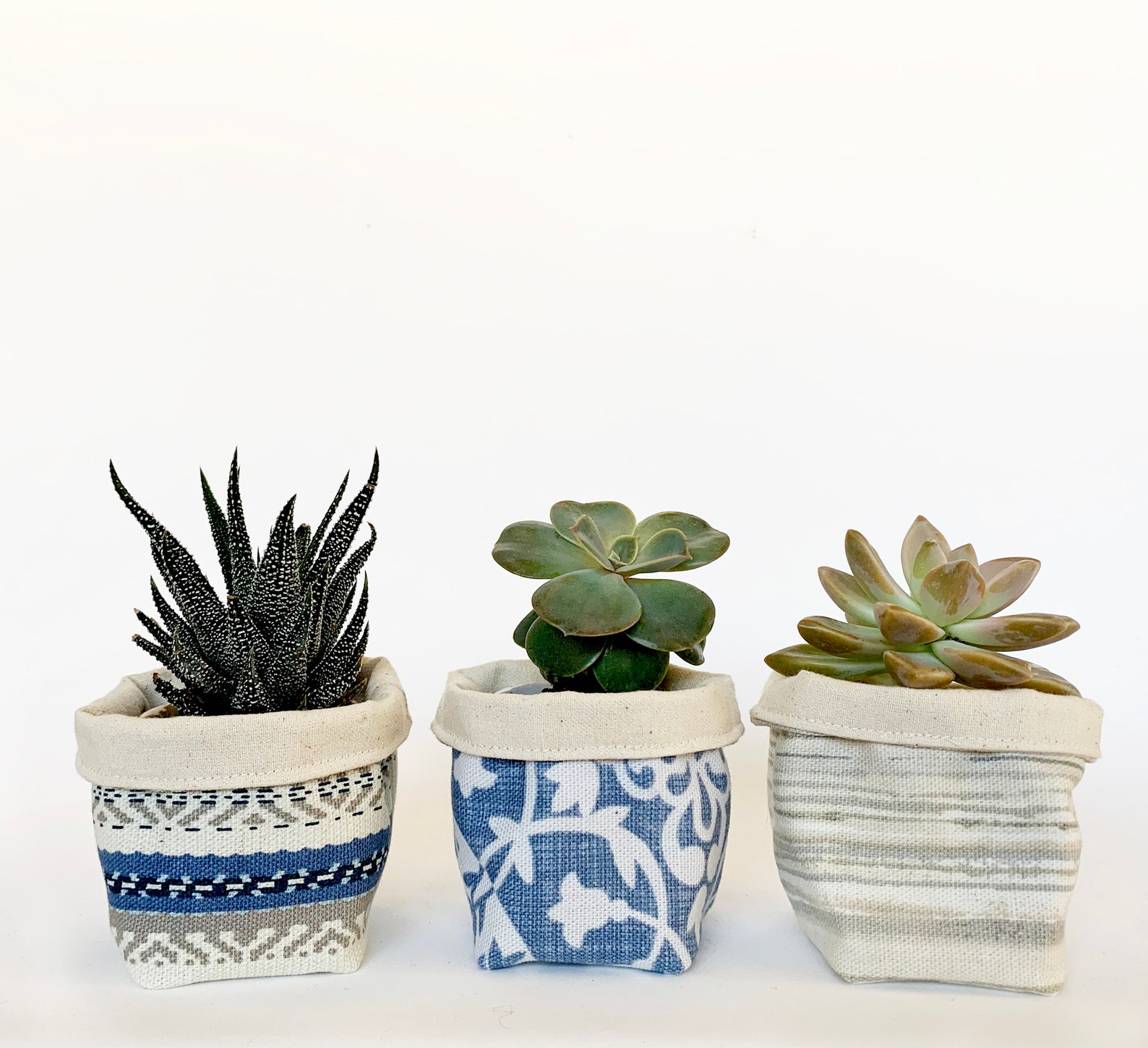 Fabric Mini Basket | Small Reversible Canvas Storage & Organizer Bin ...