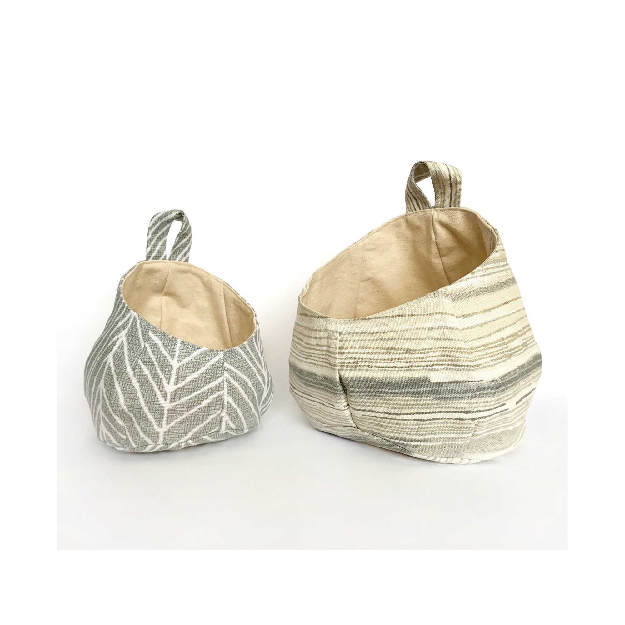 Bubble Pod Hanging Fabric Basket Small or Medium Washable Home Decor ...