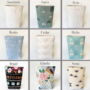Boho Fabric Basket | Reversible Canvas Storage & Organizer Bin ...