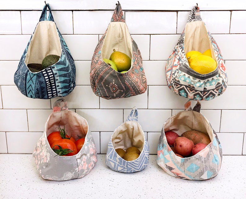 Bubble Pod Hanging Fabric Basket Canvas Storage & Organizer - Etsy