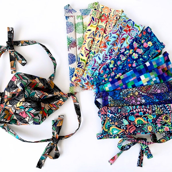 Tie Back Face Mask - Etsy