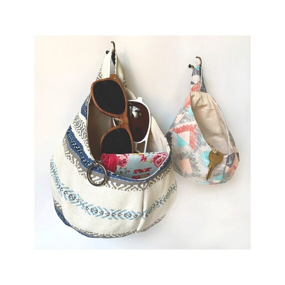 Bubble Pod Hanging Fabric Basket Small or Medium Washable Home Decor ...