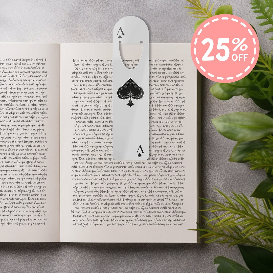 Aces of Spades Bookmark for Men, Metal Bookmark, Custom Bookmarks for ...