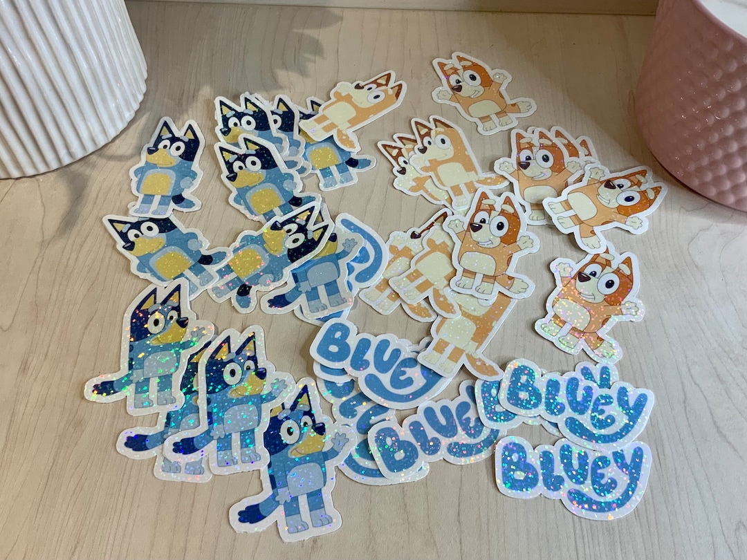 Bluey Stickers Pack of 5, Bluey Family Characters, Bluey, Mom, Dad ...