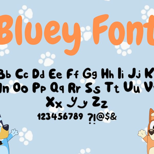 Bluey Font Cricut - Etsy