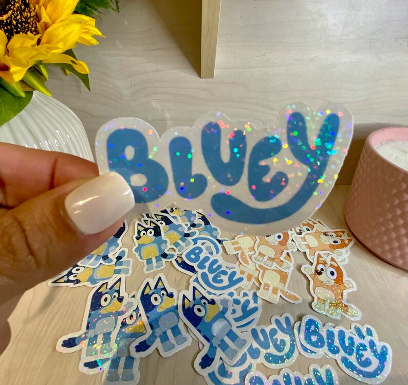 Bluey Stickers Pack of 5, Bluey Family Characters, Bluey, Mom, Dad ...