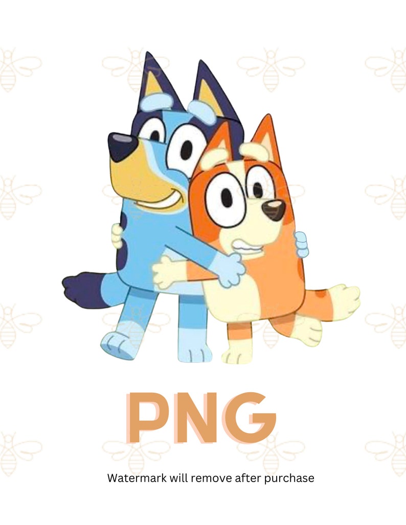 Bluey & Bingo PNG, Bluey Family, Bluey Shirts, Bluey Characters PNG ...