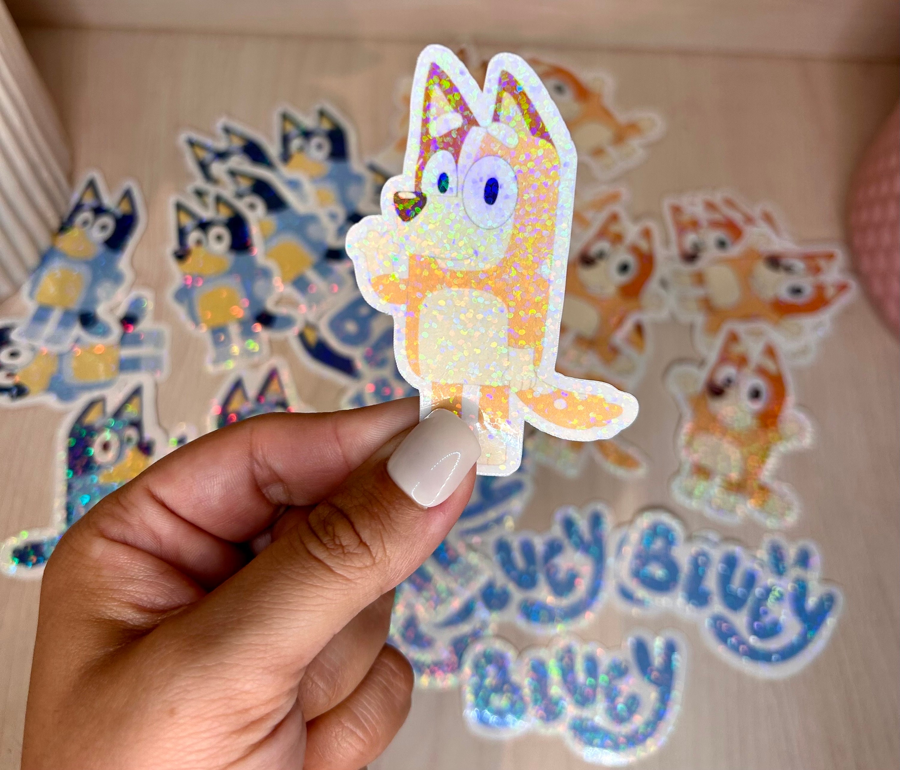 Bluey Stickers Pack of 5, Bluey Family Characters, Bluey, Mom, Dad ...