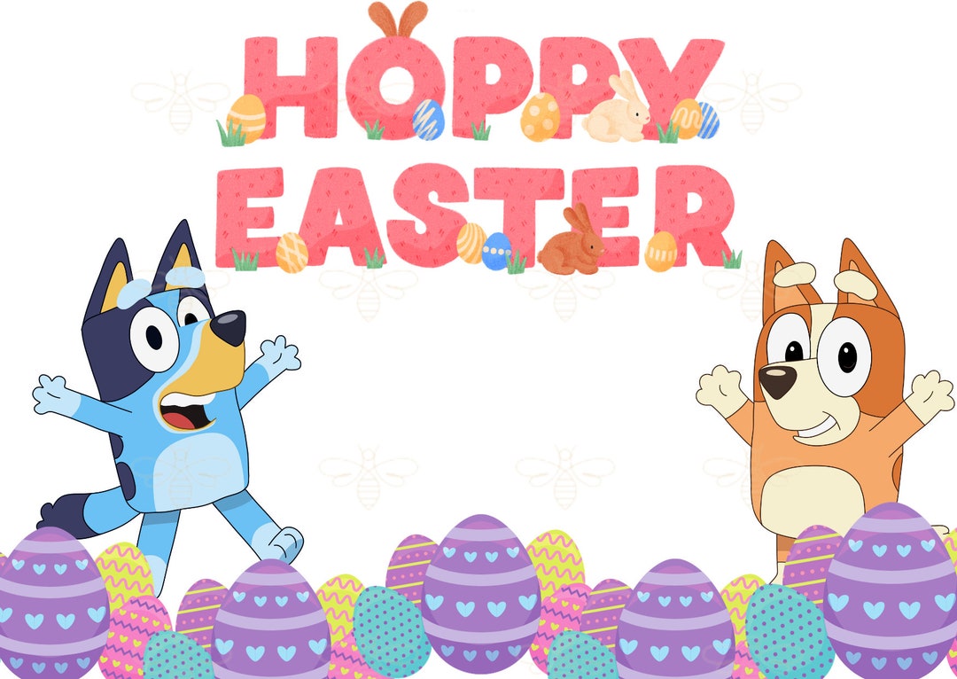 Bluey Easter PNG, Bluey Family and Friends, Bluey Shirts, Bluey ...